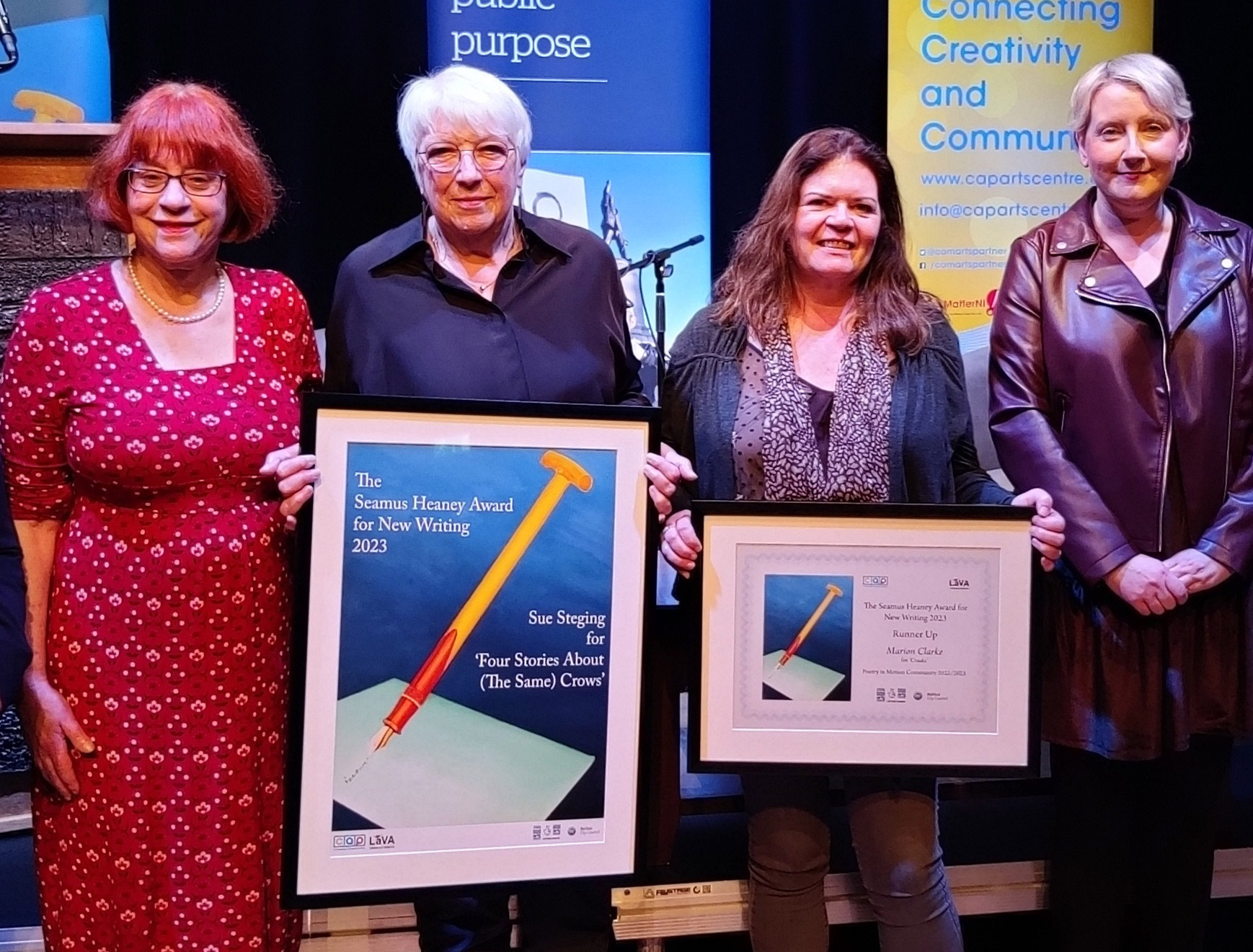 Congratulations to Sue Steging, the Winner of the Seamus Heaney Award ...