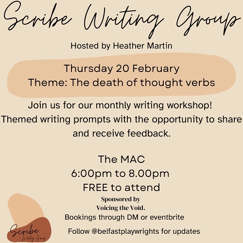 Scribe Writing Group – meeting monthly | CAP Arts Centre